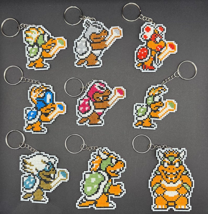 Super Mario Bros. 3 NES Sprite Cross-stitch Keychains - Etsy
