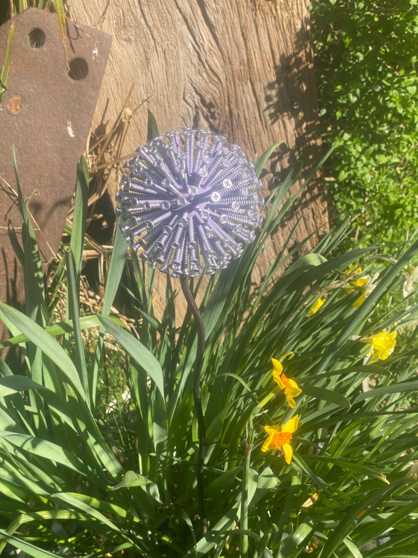 Dandelion/allium Home & Garden Sculpture – Handmade Floral Décor ...