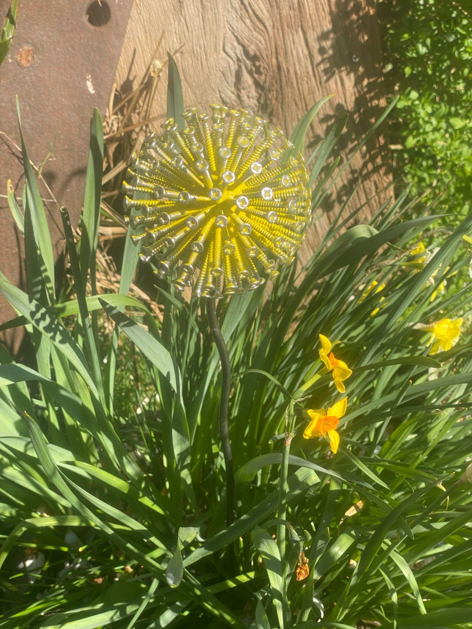Dandelion/allium Home & Garden Sculpture – Handmade Floral Décor ...