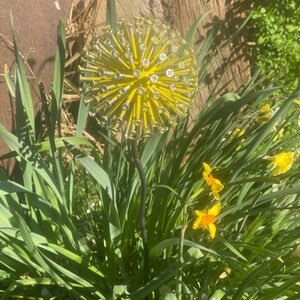 Dandelion/allium Home & Garden Sculpture – Handmade Floral Décor ...