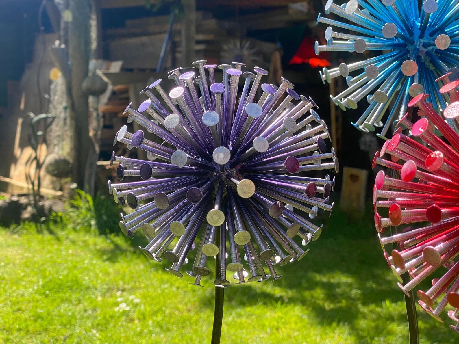 Dandelion/ Allium Home and Garden Sculpture | Handmade & Personalised ...
