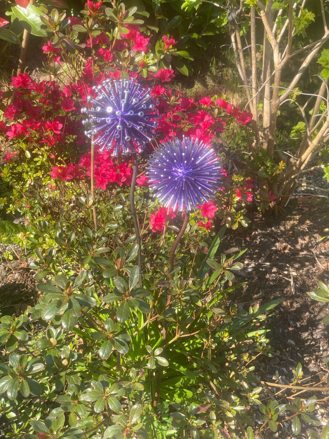 Purple Dandelion / Allium Lawn Spikes - Etsy