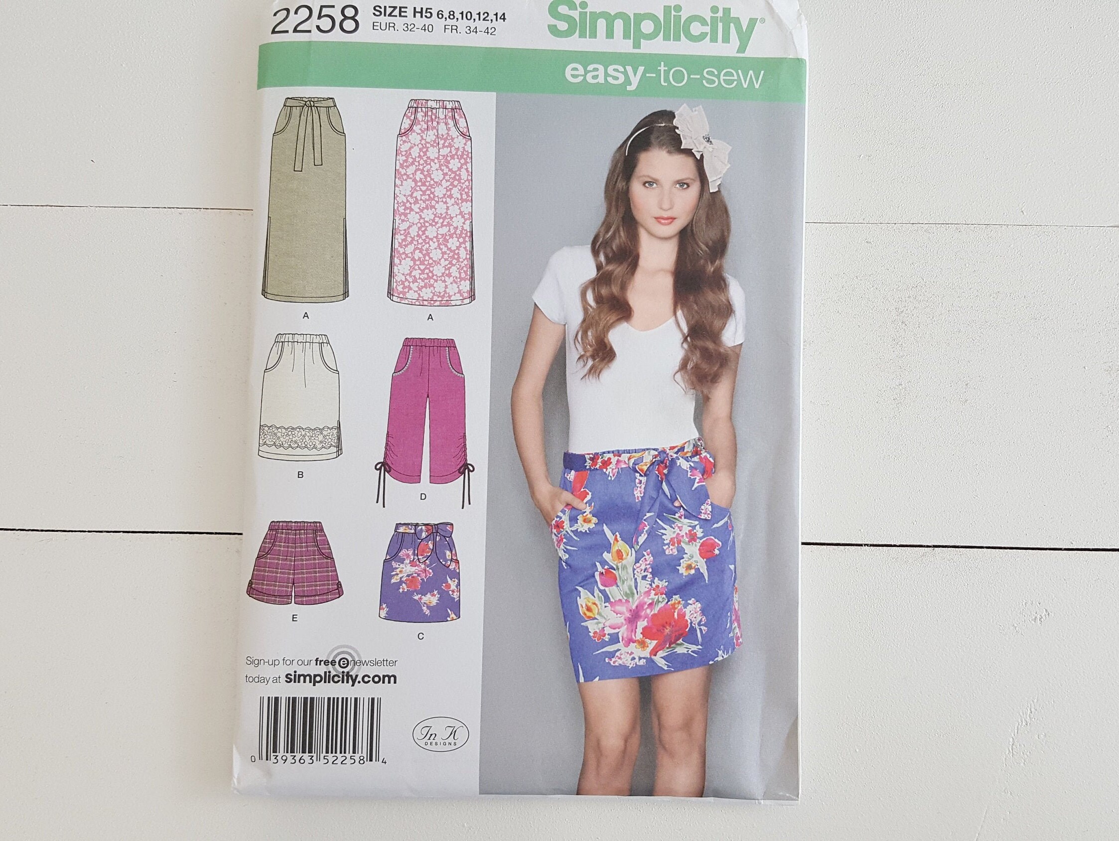 Simplicity 2258 women/ teen skirt shorts sewing pattern Size | Etsy