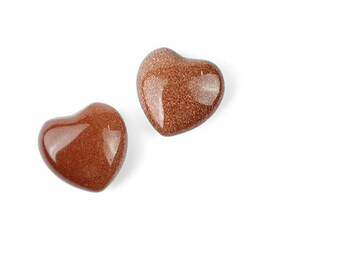 Hematite Carved Rock Heart Stone | Etsy