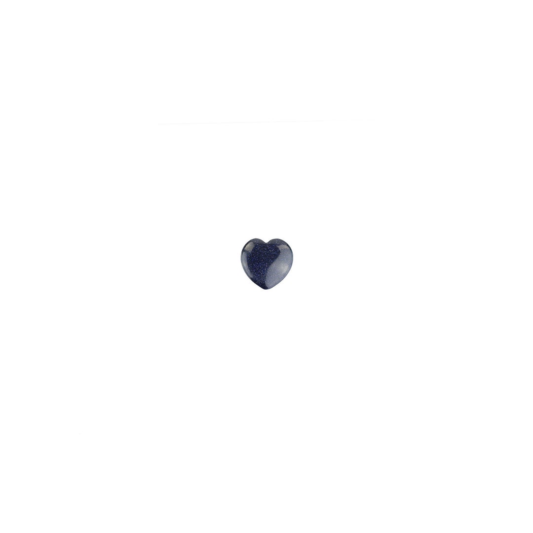 Mini Blue Goldstone Carved Heart Stone | 1 Piece - Etsy