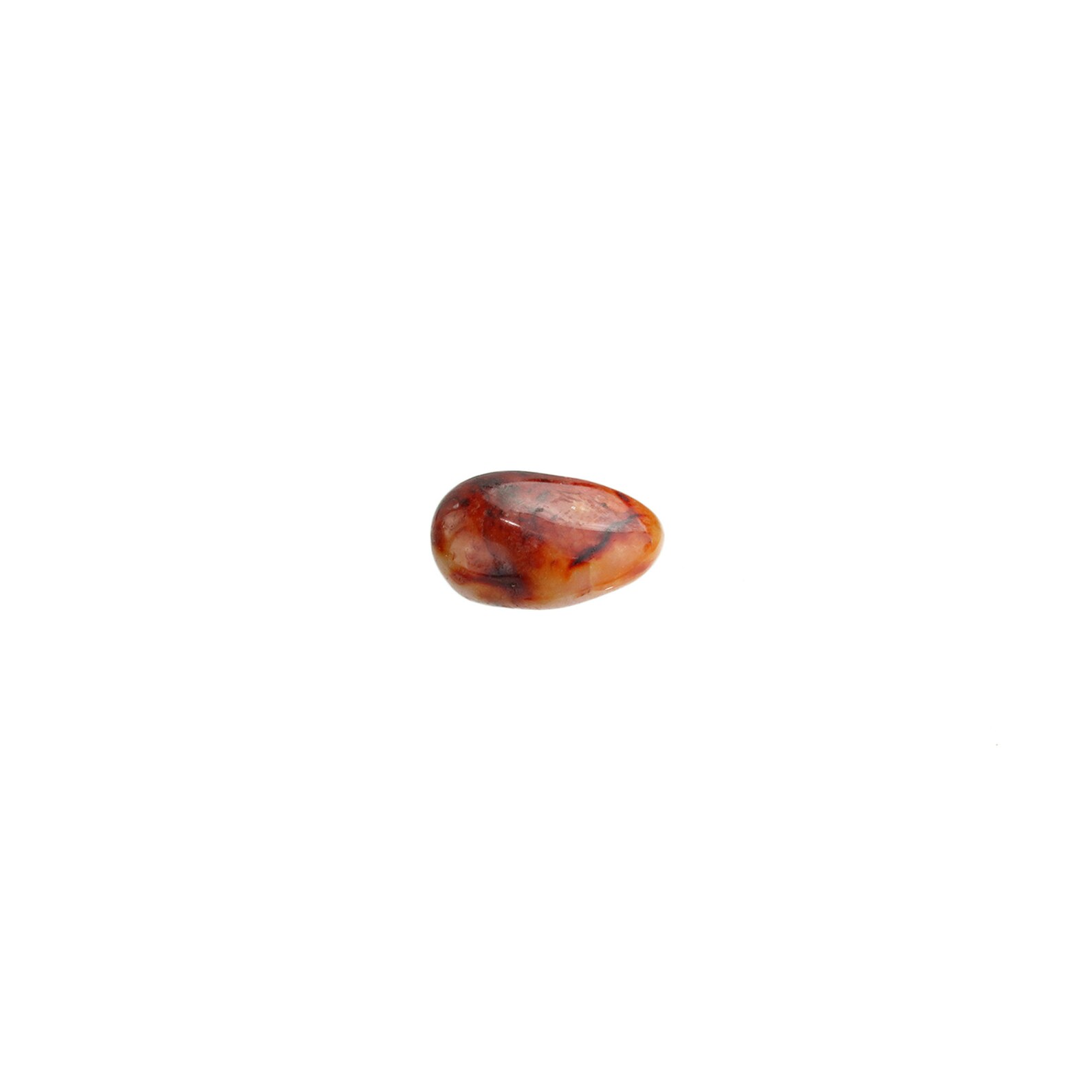 Polished Carnelian Palmstone | Orange Worry Stone Red Quartz Crystal ...