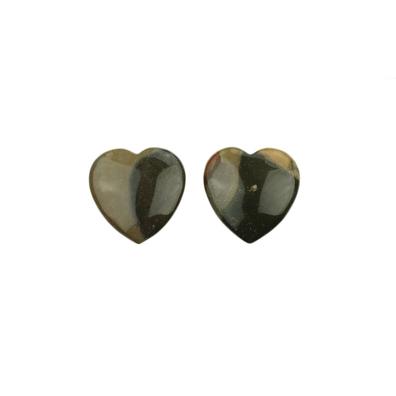 Polychromatic Jasper Heart Shaped Carved Stone - Etsy