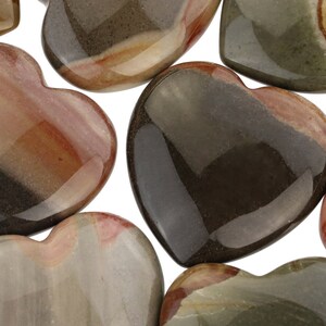 Polychromatic Jasper Heart Shaped Carved Stone - Etsy