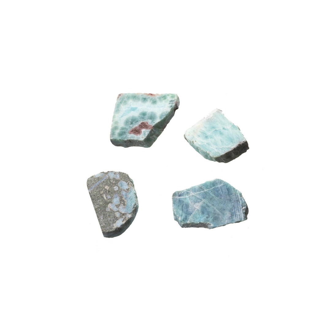 Natural Raw Larimar Slice | Light Blue 1-2