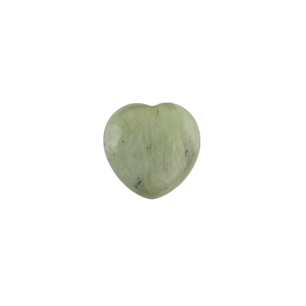 New Jade Heart Shaped Carved Stone - Etsy