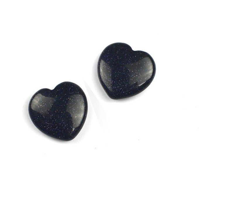 Mini Blue Goldstone Carved Heart Stone | 1 Piece - Etsy