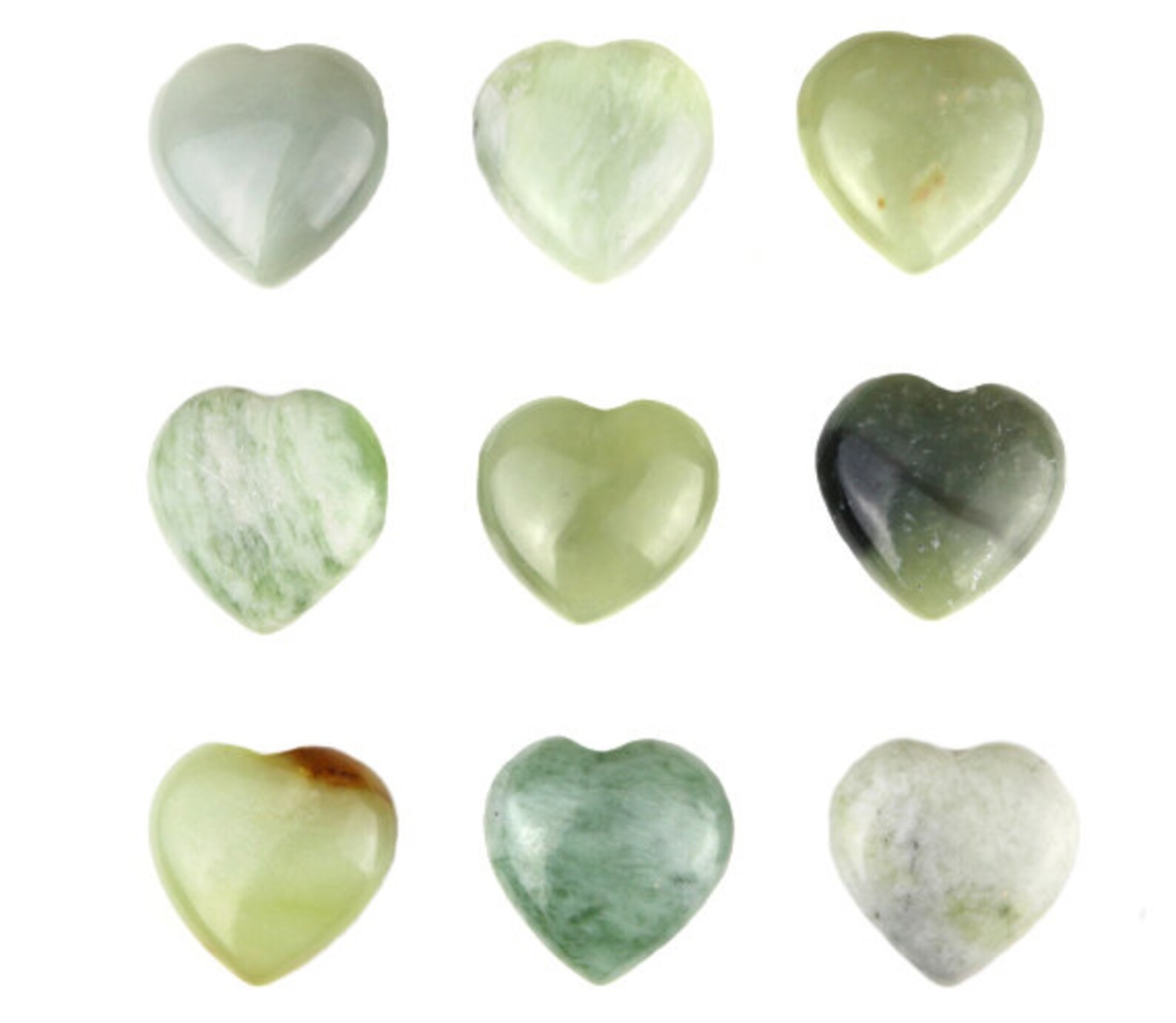 New Jade Heart Shaped Carved Stone - Etsy