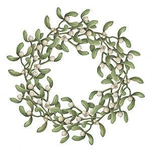 Mistletoe Wreath Gift Tags: Set of 3 - Etsy