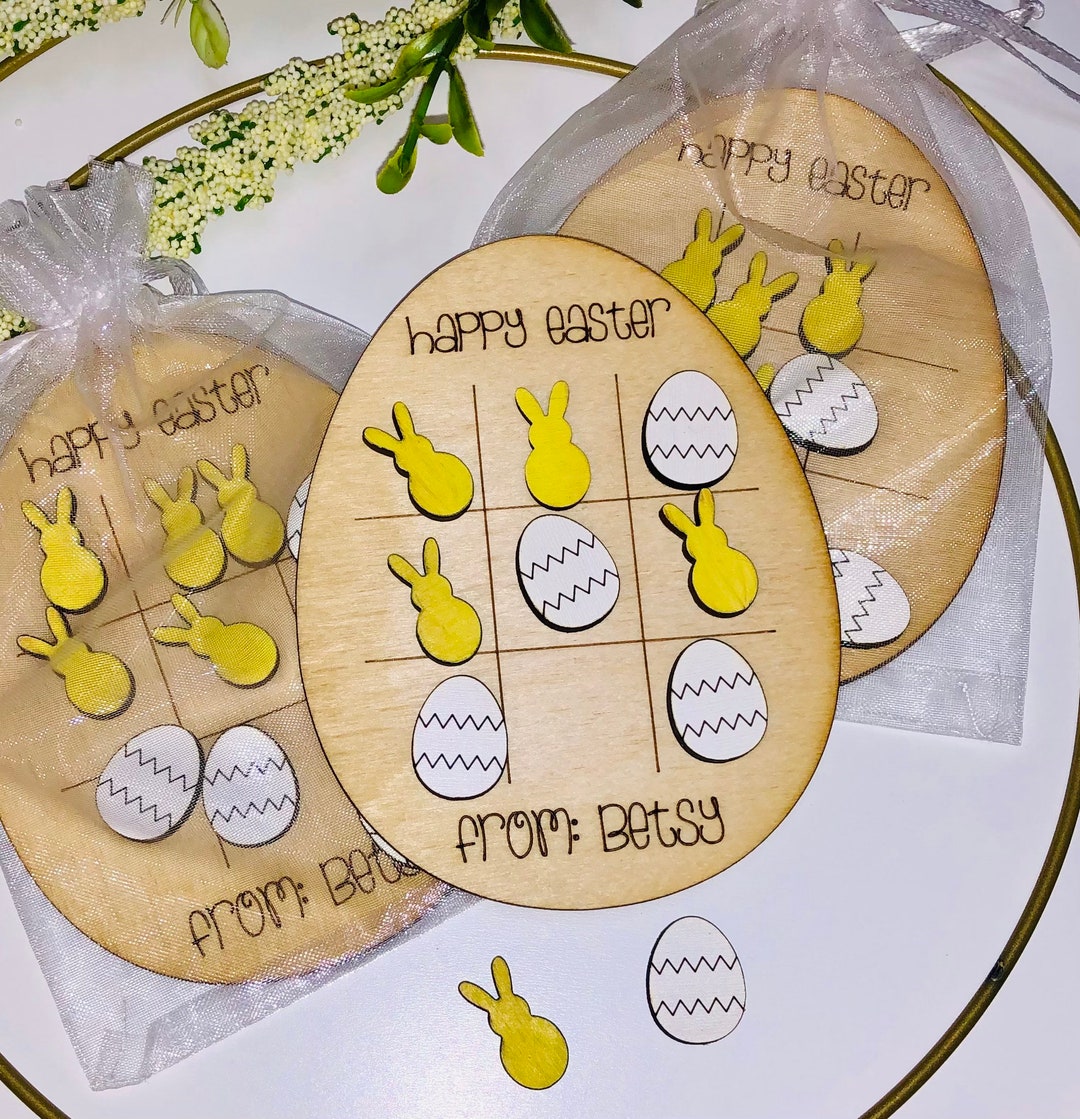 Personalized Class Set of Tic Tac Toe Easter Egg Gift Game Cards - Etsy