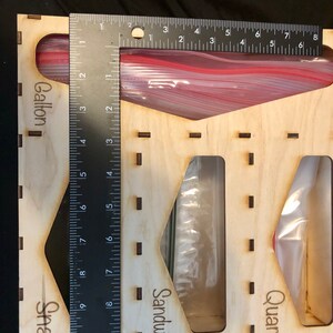 Wooden Kitchen Sandwich Bag Organizer: Countertop Storage Holder - Etsy