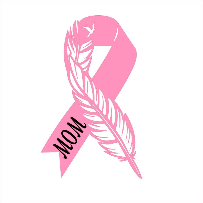 Feather Cancer Ribbon Vinyl Awareness Decal Custom Cancer - Etsy