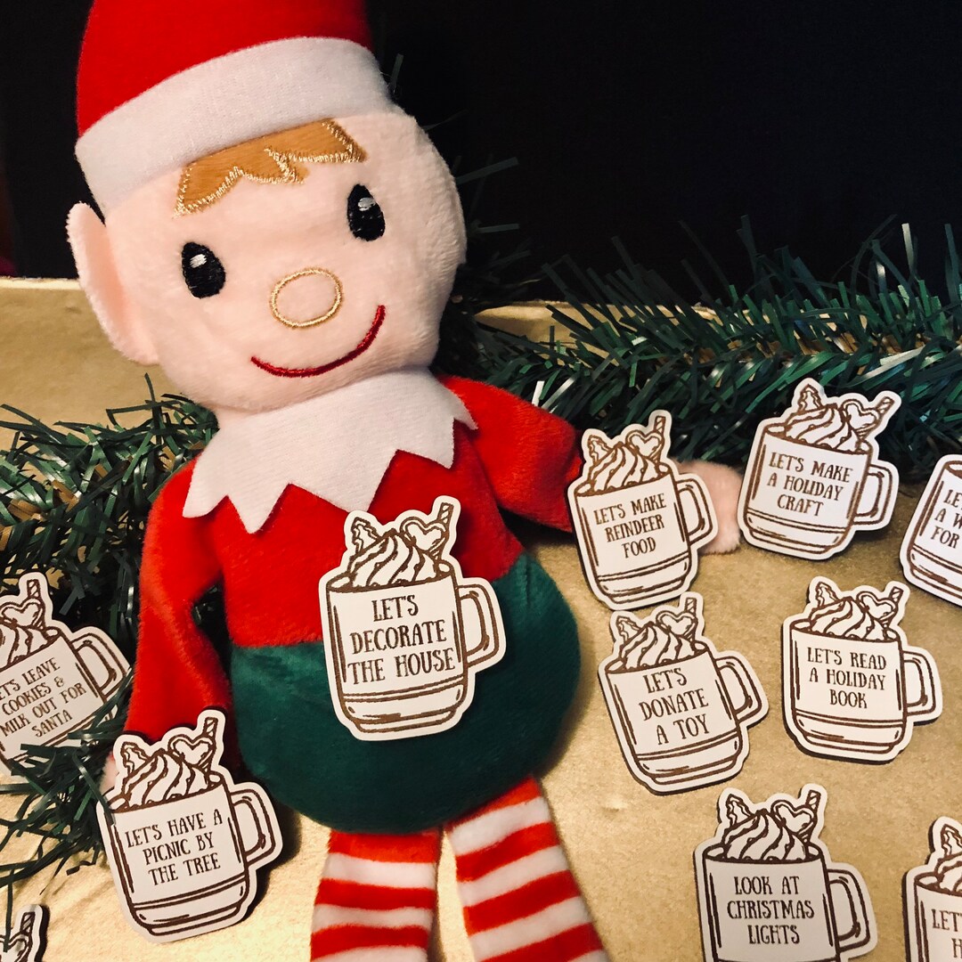 Set of 12 or 24 Christmas Elf Advent Tokens for Kids - Etsy