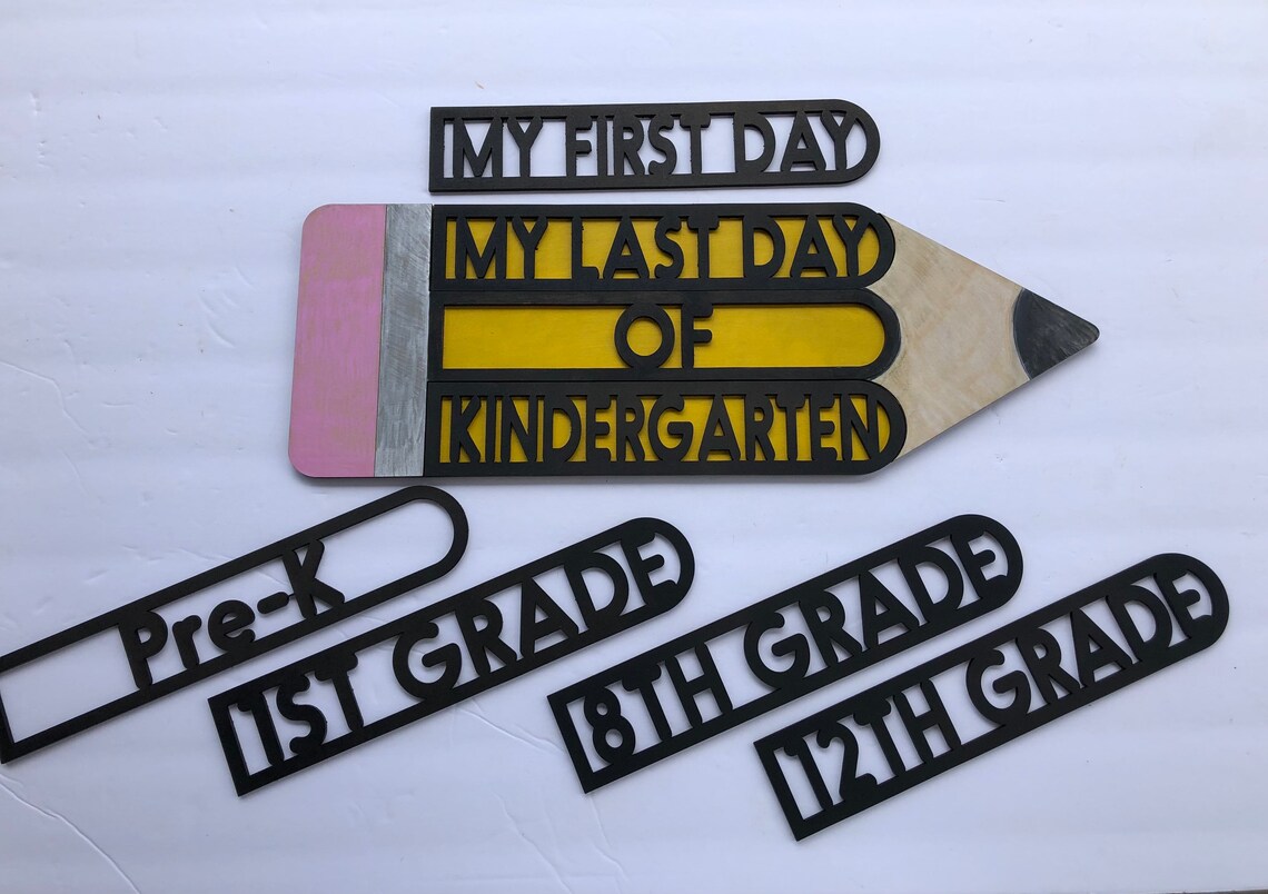 Interchangeable Back to School Pencil Sign DIY Pencil Sign | Etsy