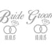 Bride and Groom Wedding Ring Decal Wedding Party Vinyl Decals Vinyl ...