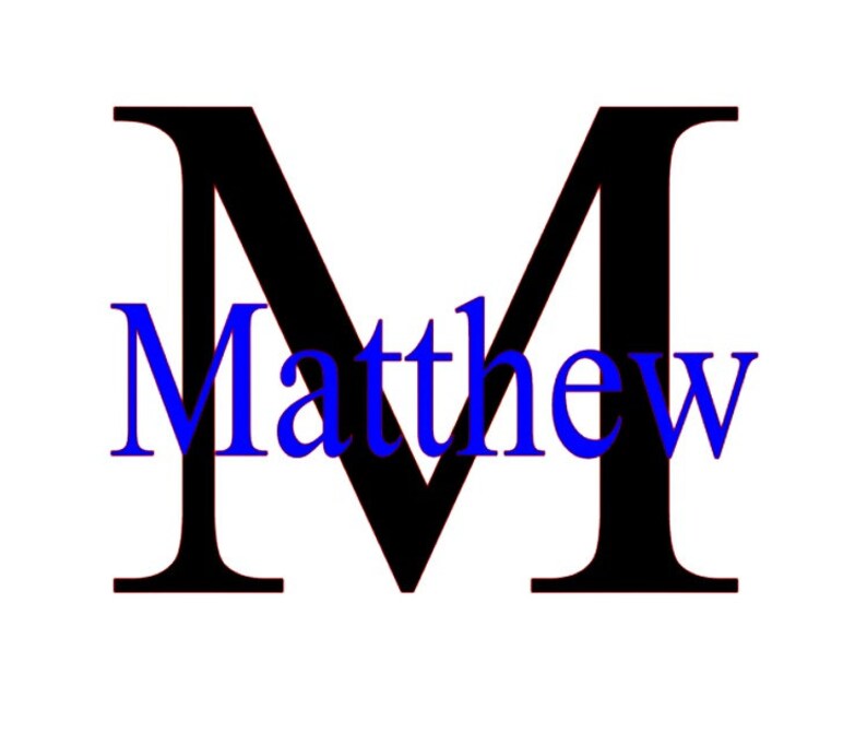 Block Letter With Name Vinyl Decal Monogram Personalized - Etsy