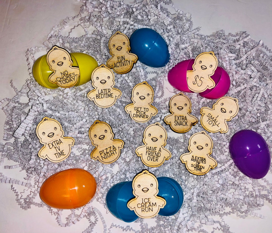 Easter Egg Hunt Reward Tokens: Wood Chick Coins, Set of 15 - Etsy