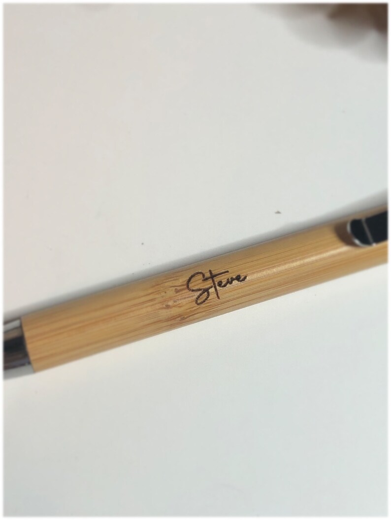 Custom Engraved Bamboo Ink Pen - Etsy