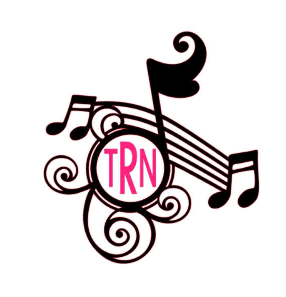 Music Note Monogram Music Monogram Music Staff Monogram - Etsy Singapore