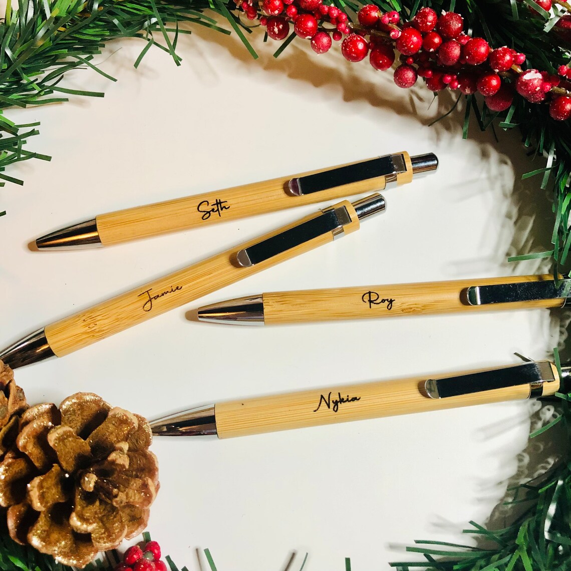 Custom Engraved Bamboo Ink Pen - Etsy