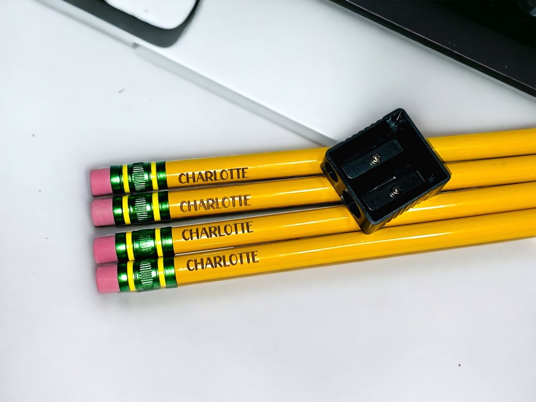 Custom Engraved Pencils: Set of 4 Personalized Ticonderoga Pencils With ...