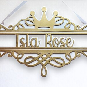 Customized Princess Door Sign With Name and Tiara for Girls Bedroom or ...