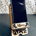 Custom Laser Engraved Monogrammed Wooden Cell Phone Stand With Name and ...
