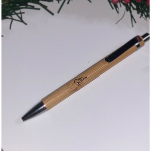 Custom Engraved Bamboo Ink Pen - Etsy