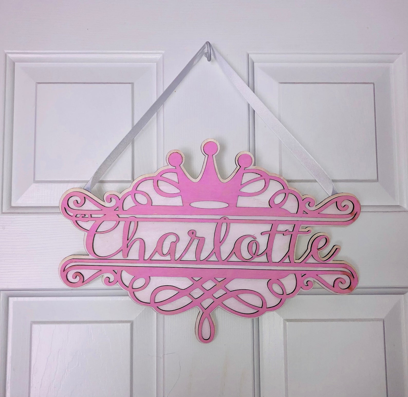 Customized Princess Door Sign With Name and Tiara for Girls | Etsy
