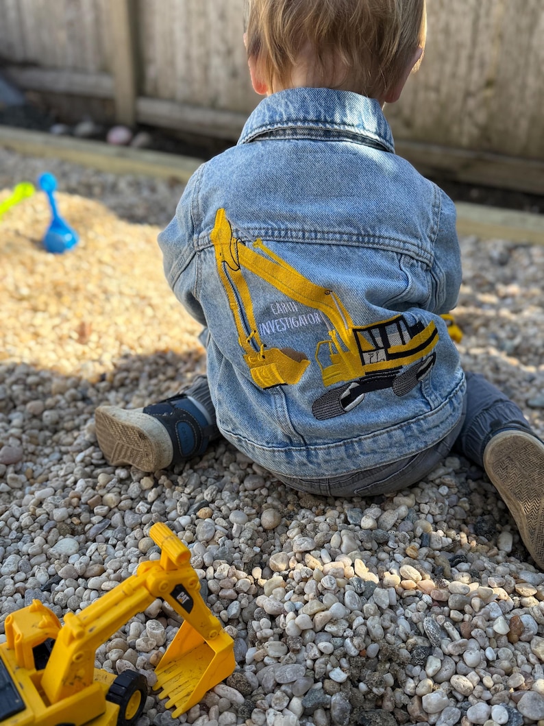 Earth Investigator Excavator Baby/toddler’s Denim Jacket- Toddler ...