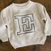 Personalized Letter Embroidered Chunky Knit Sweater for Babies and ...