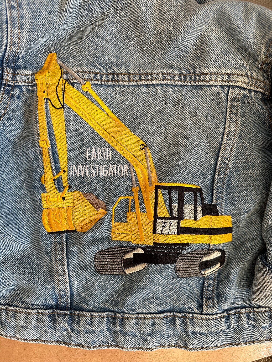 Earth Investigator Excavator Baby/toddler’s Denim Jacket- Toddler ...