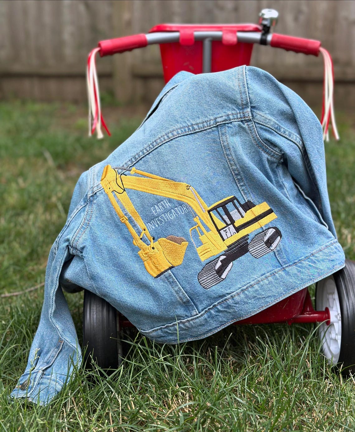 Earth Investigator Excavator Baby/toddler’s Denim Jacket- Toddler ...