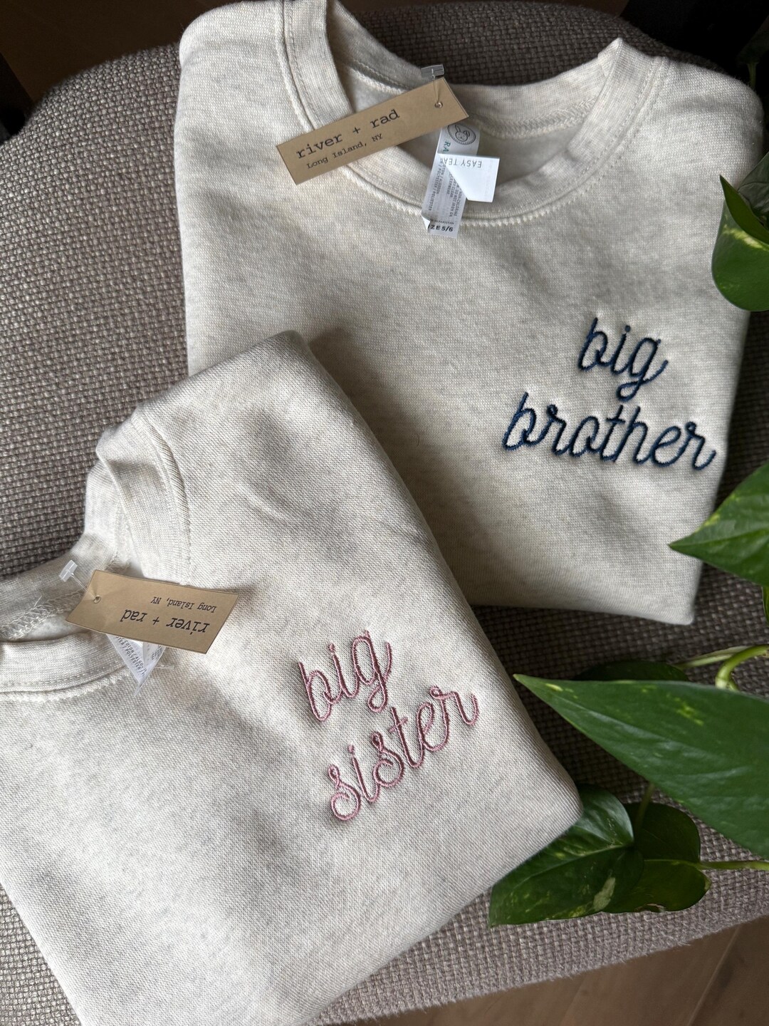 Custom Embroidered Big Brother/sister Toddler Crewneck - Etsy