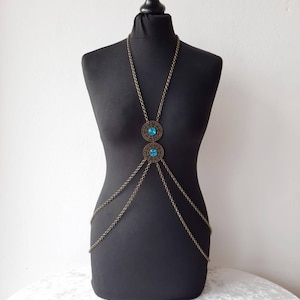 Bodychain body chain harness body necklace body jewelry | Etsy