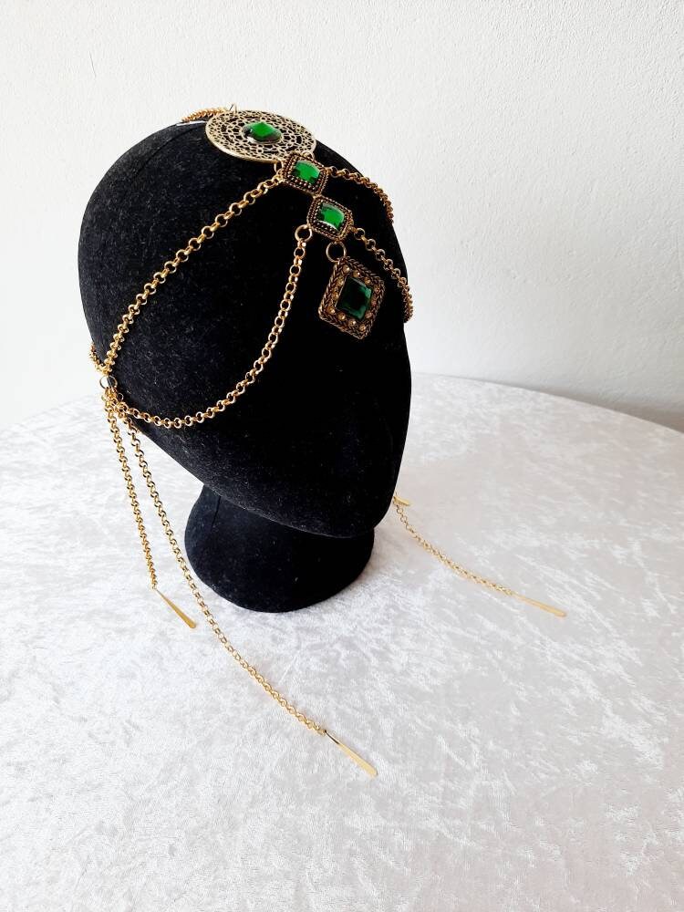 tribal headpiece, tribal fusion headpiece, weeding headpiece, boho ...