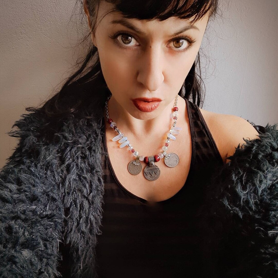 Crystal Necklace, Handmade Necklace, Boho Necklace, Necklace for Woman ...