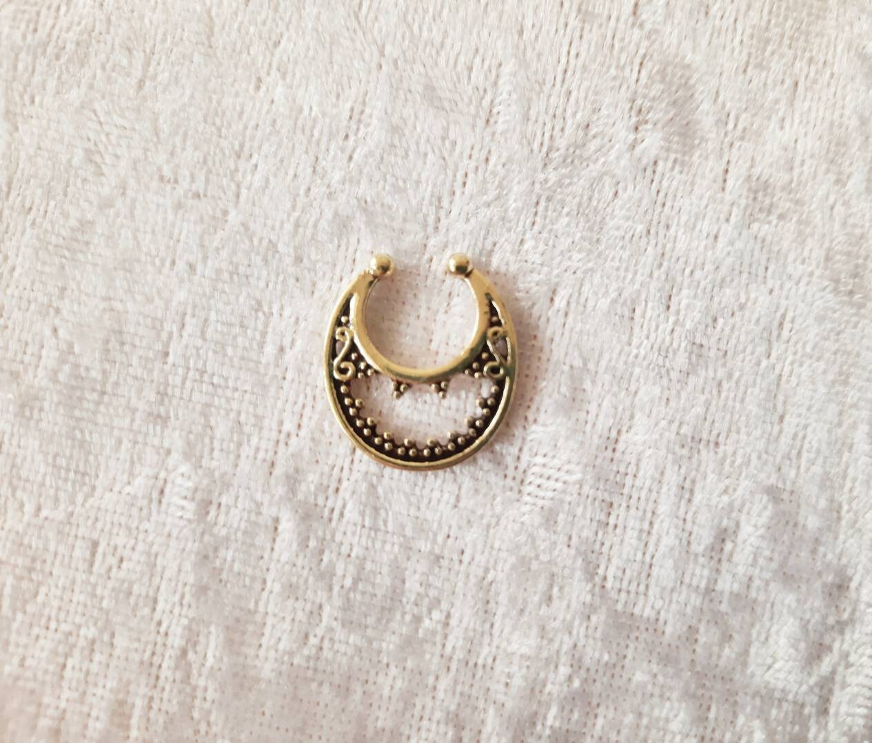 Septum, fake septum, ring nose, ethnic, no piercing, indian, tribal ...