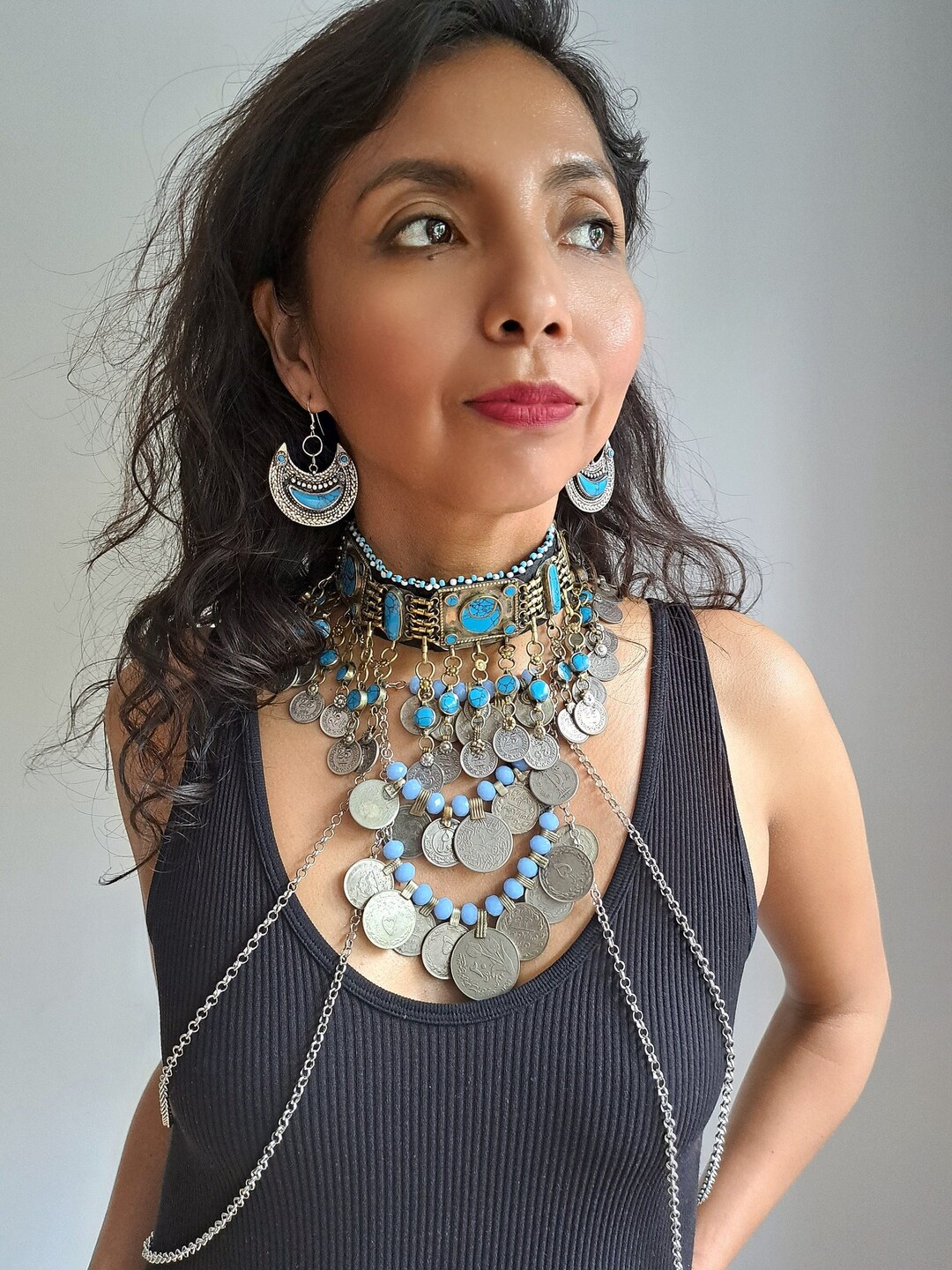 Harness, Bodychain, Harness Chain, Body Jewelry, Tribal Fusion, Boho ...