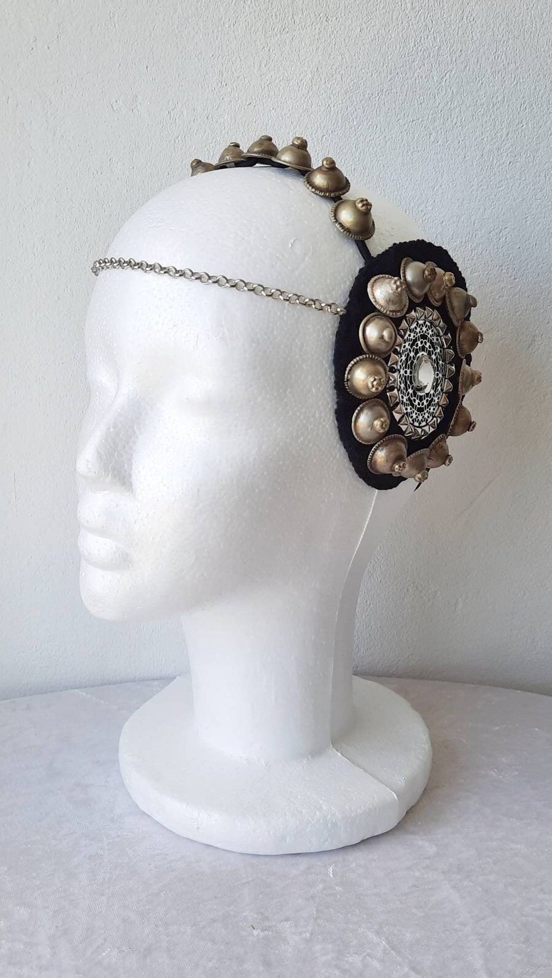 Tribal Fusion Headdress, Tribal Headpiece, Bellydance Headdress ...