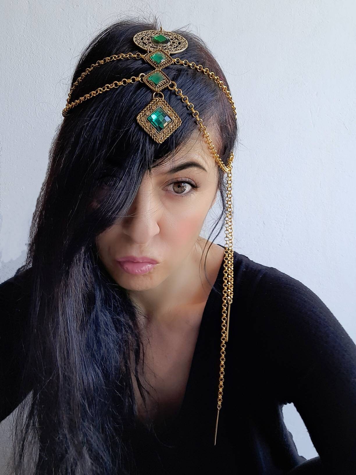 tribal headpiece, tribal fusion headpiece, weeding headpiece, boho ...