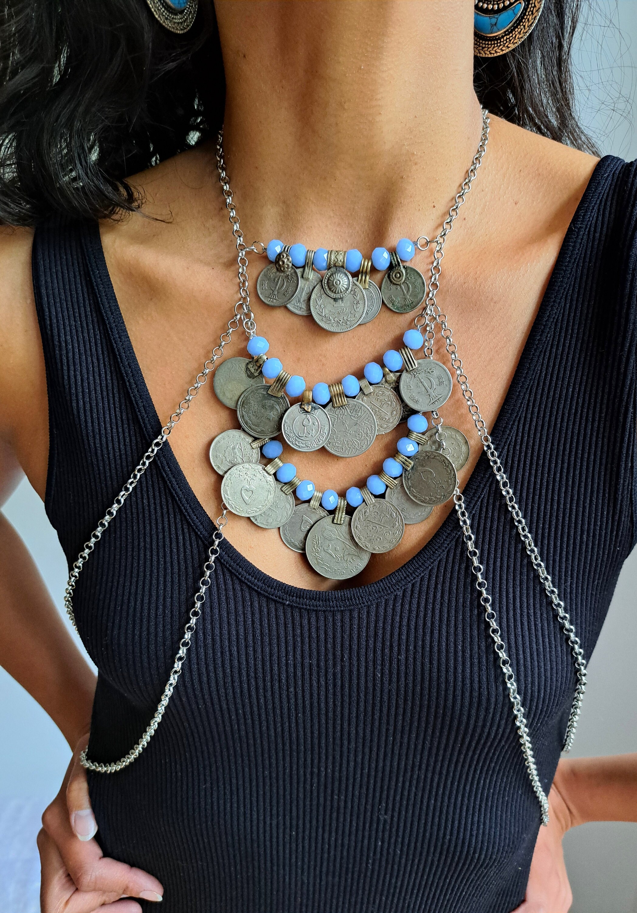 Harness, Bodychain, Harness Chain, Body Jewelry, Tribal Fusion, Boho ...