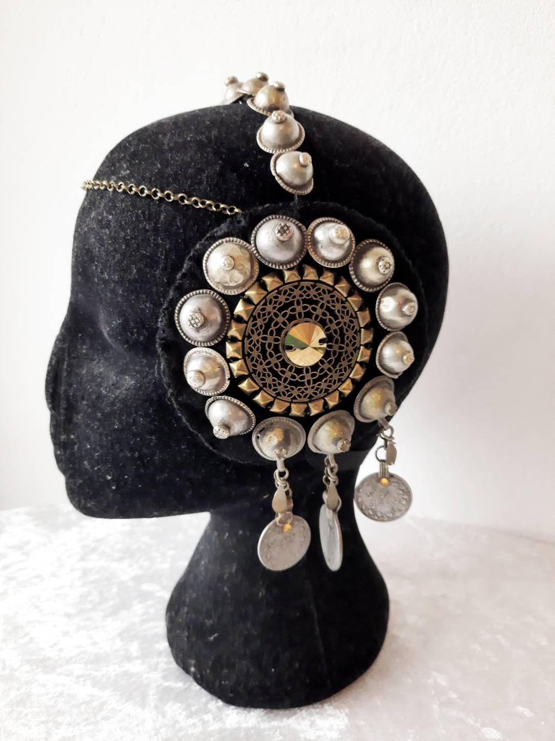 Tribal Fusion Headpiece Tribal Fusion Headdress Mandala - Etsy
