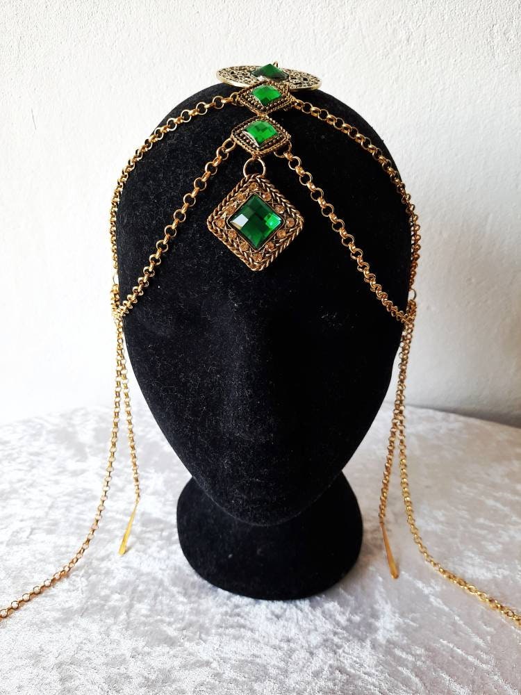 tribal headpiece, tribal fusion headpiece, weeding headpiece, boho ...