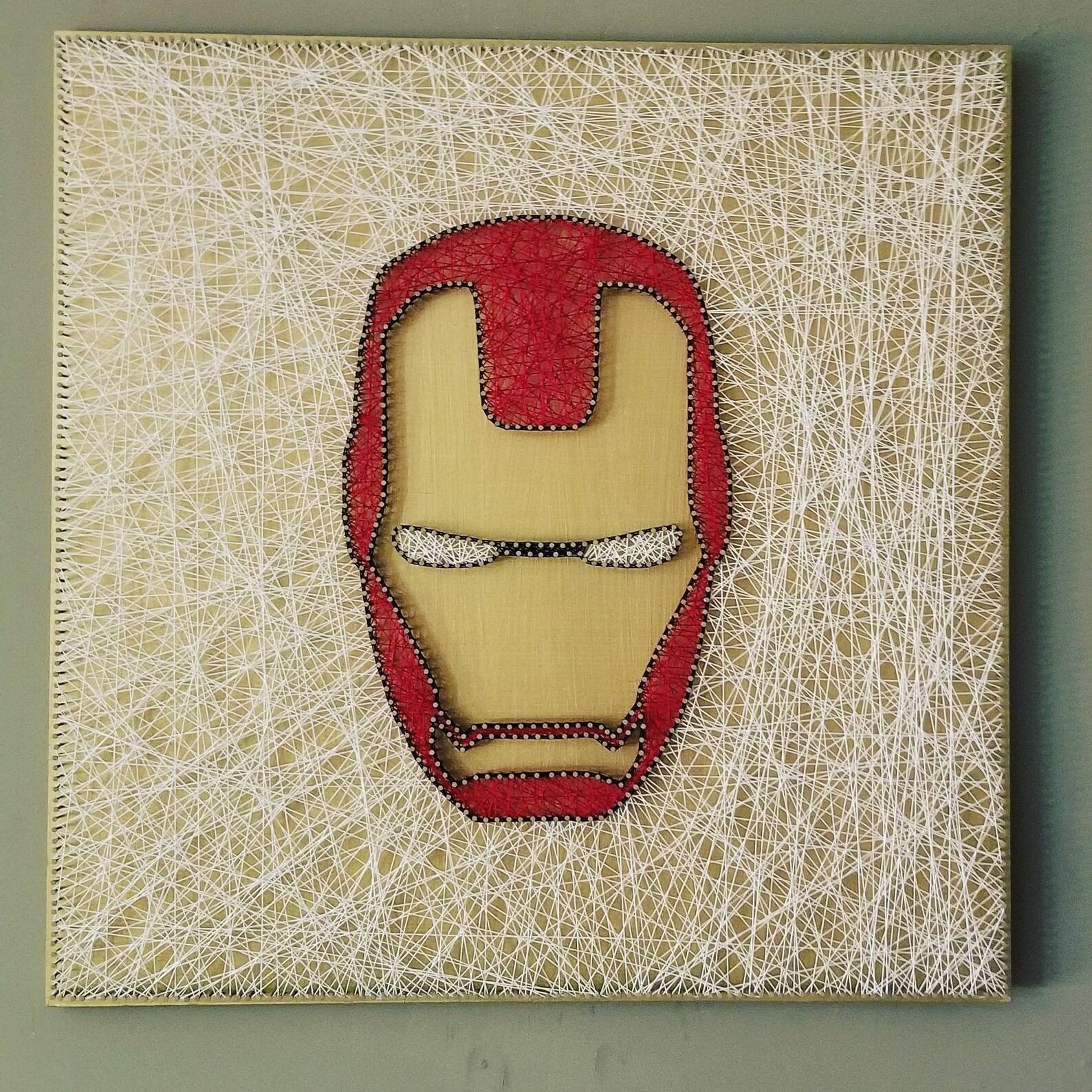 Iron Man String Art 16x16 - Etsy