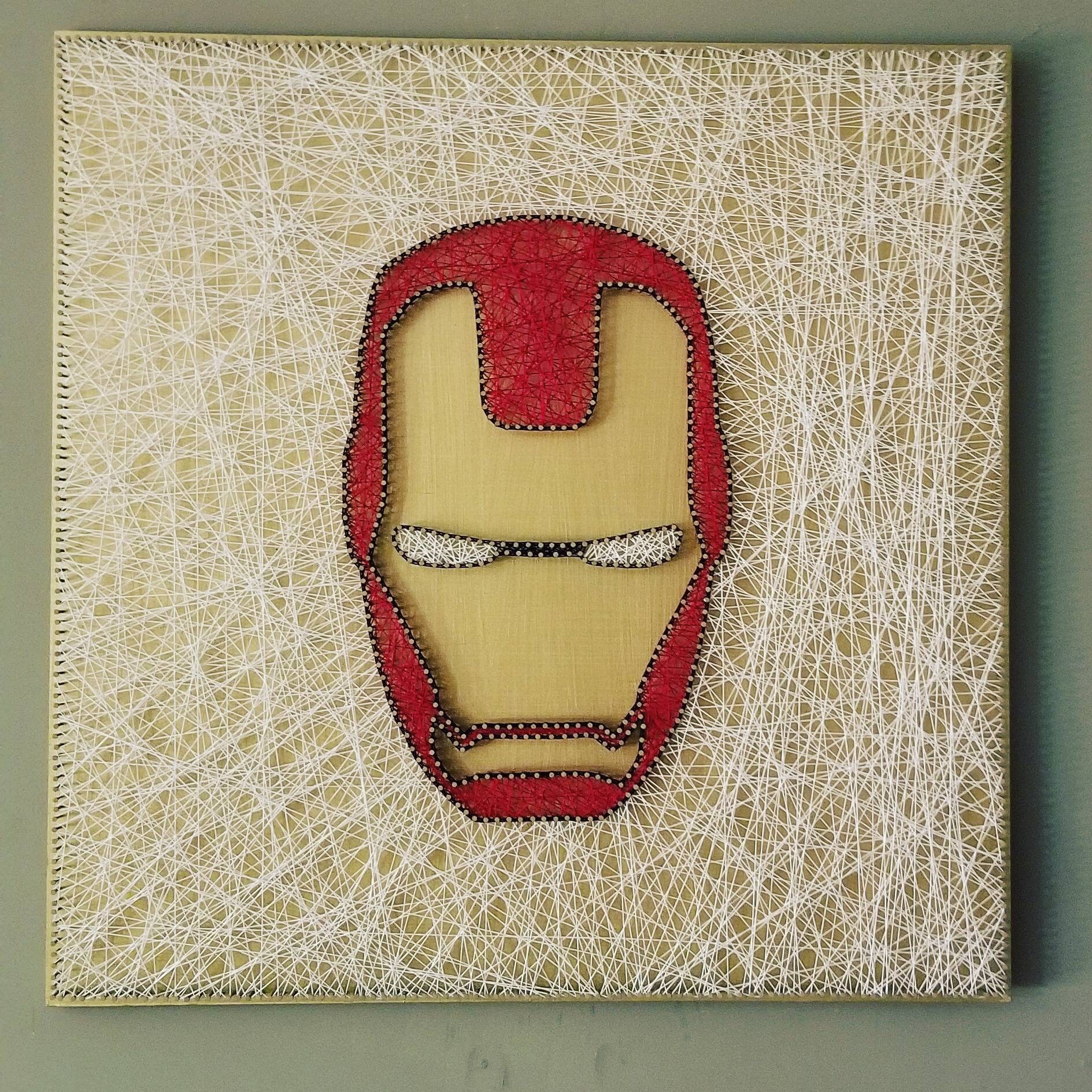 Iron Man String Art 16x16 - Etsy